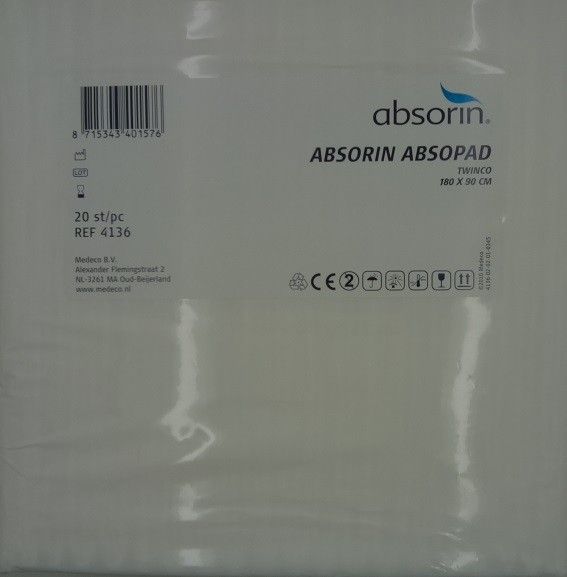 Absorin Absopad Twinco onderlegger - 180 x 90 cm.